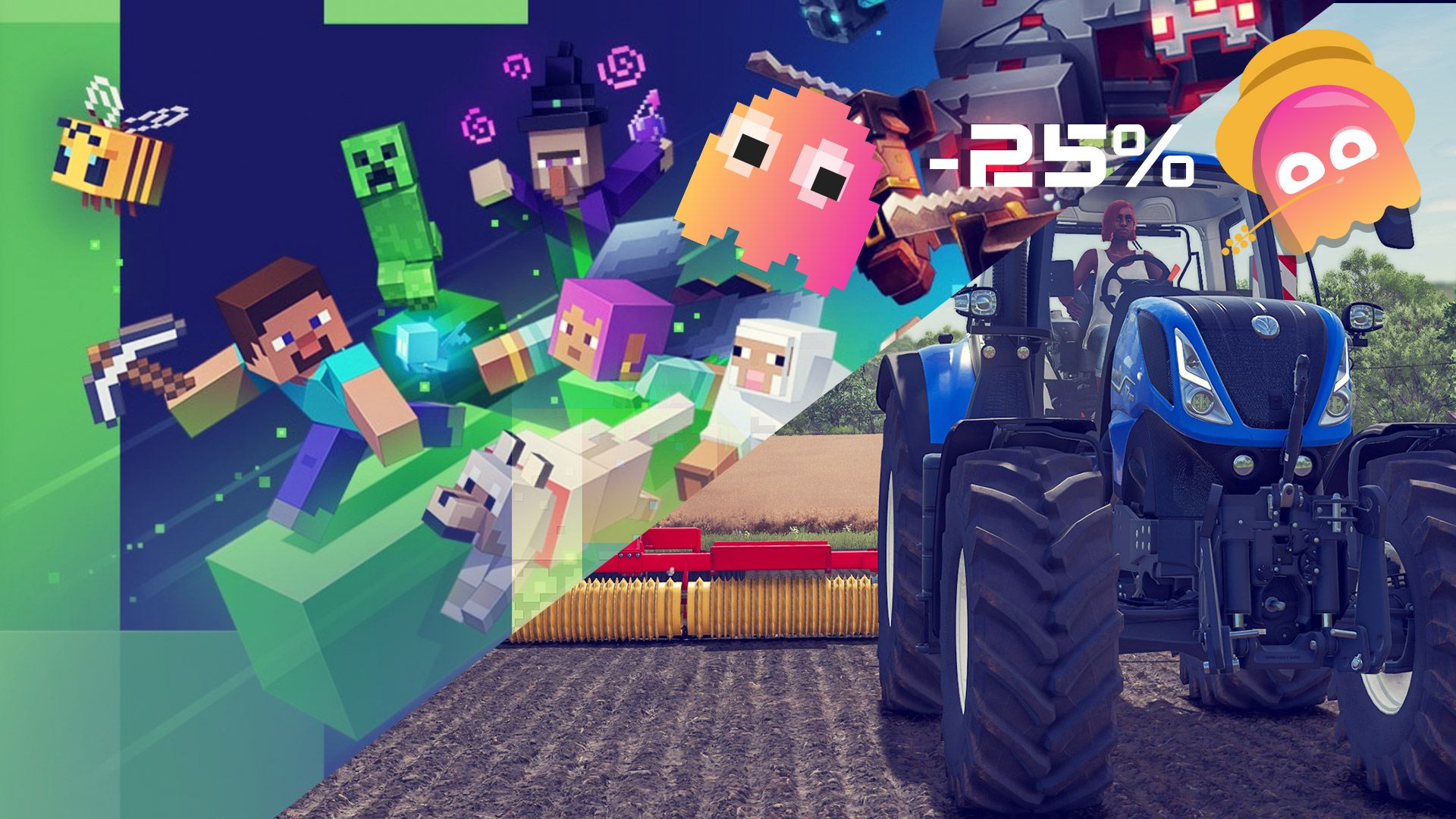 From Fields to Blocks – Save 25% on new Minecraft and FS25 servers