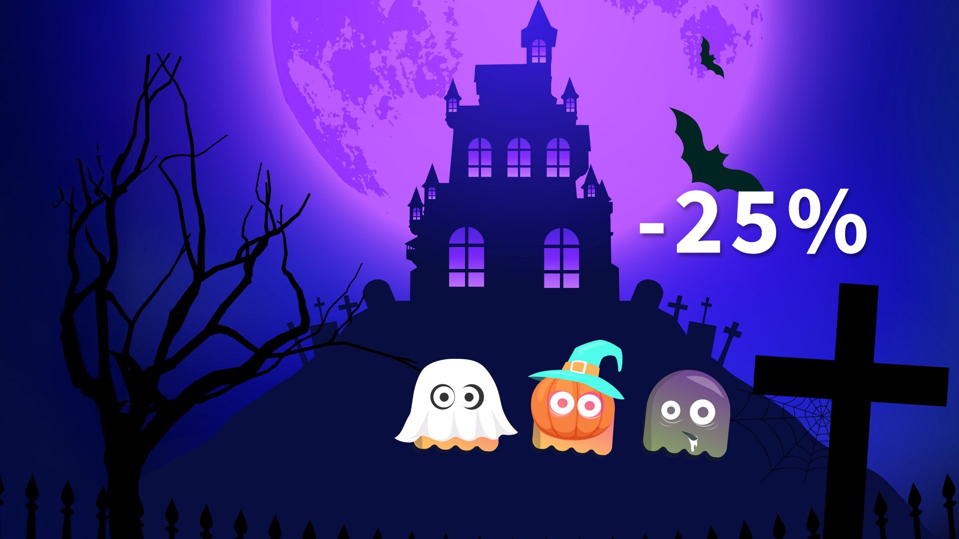 Trick or treat at GPORTAL with our 25% off deal