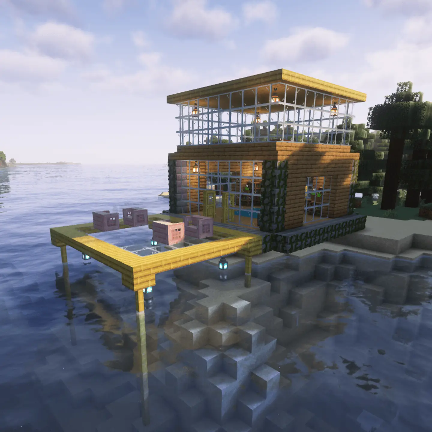 Birch Beach House Minecraft